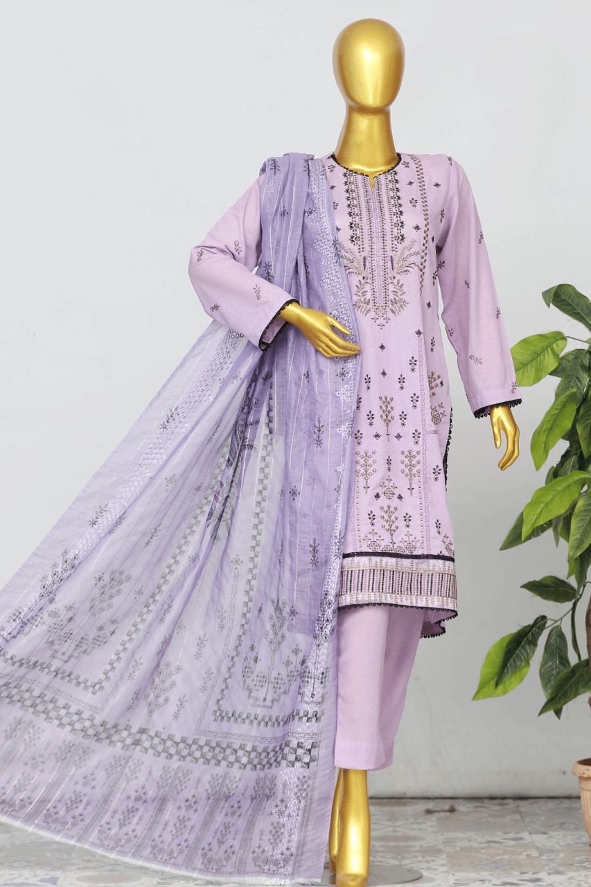 Mohagni Heavy Embroidered Karandi-3PC – dawooddesigners