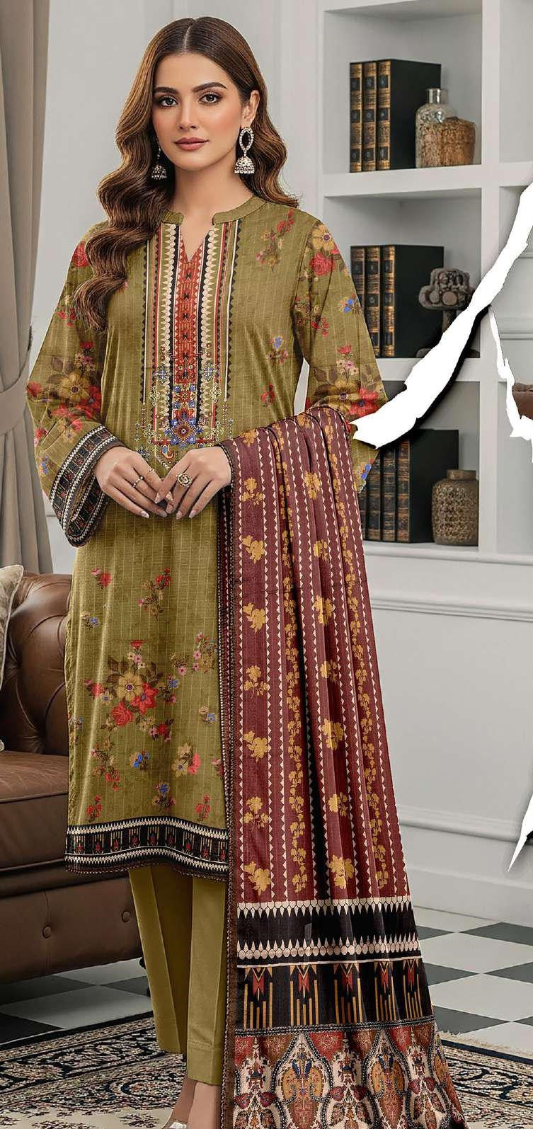 Zara Ali Printed Dobby 3PC – DawoodDesigner